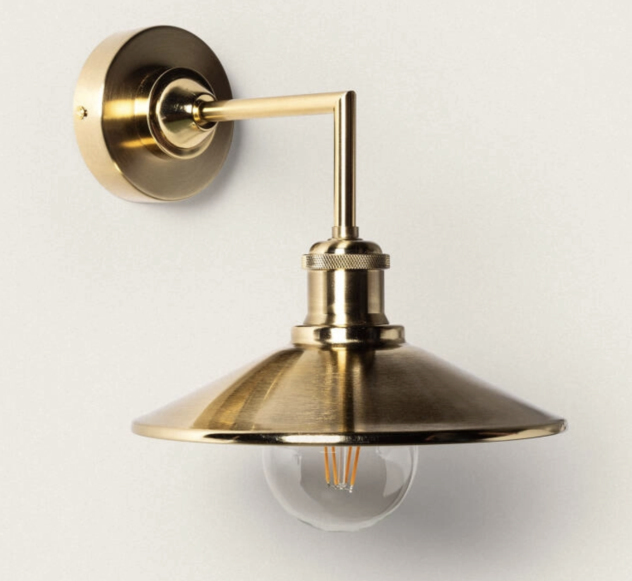 Kinkiet Ścienny z Metalu złoty 1xE27 Frankfield - LEDisON.com.pl