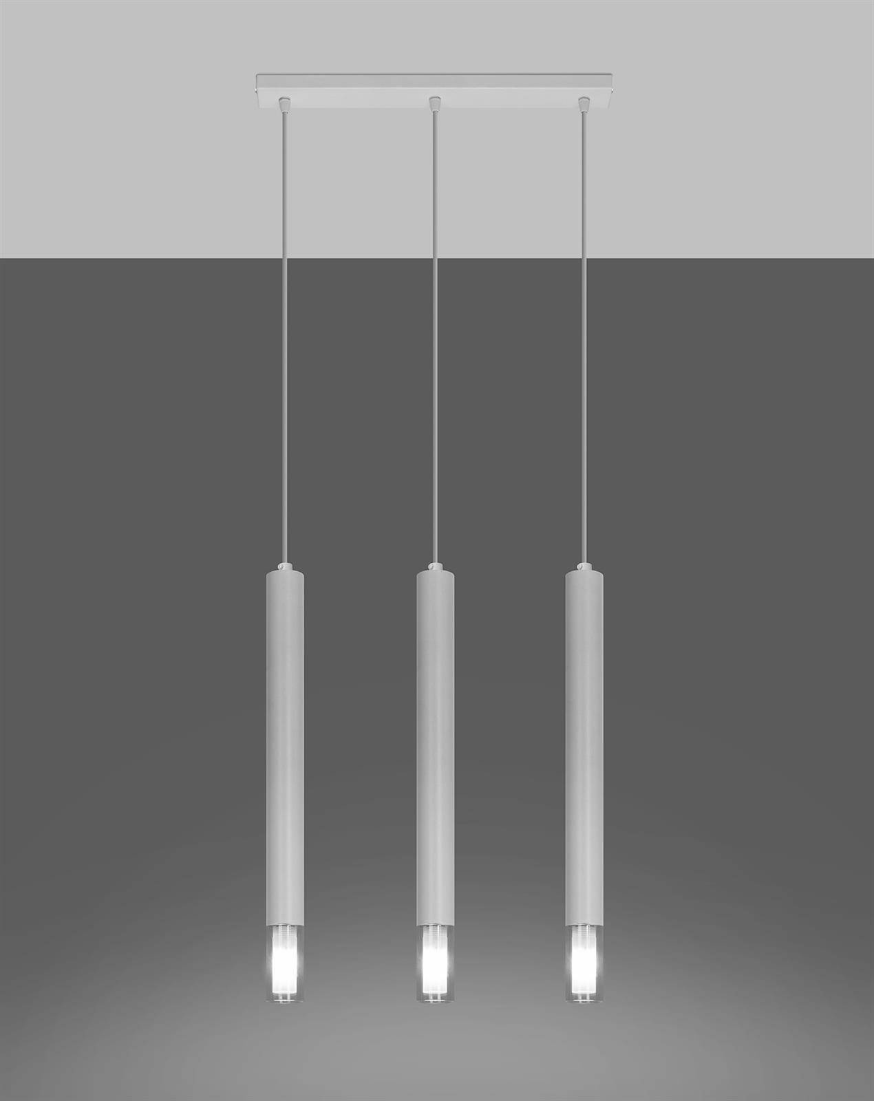 Lampa wisząca WEZYR 3 biała 3 - LEDisON.com.pl