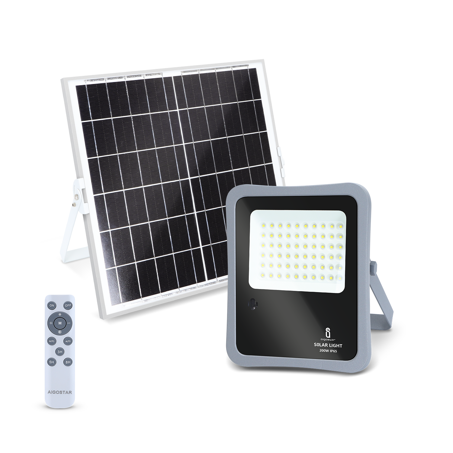 Naświetlacz solarny LED z panelem słonecznym 200W 6500k 200W - LEDisON ...