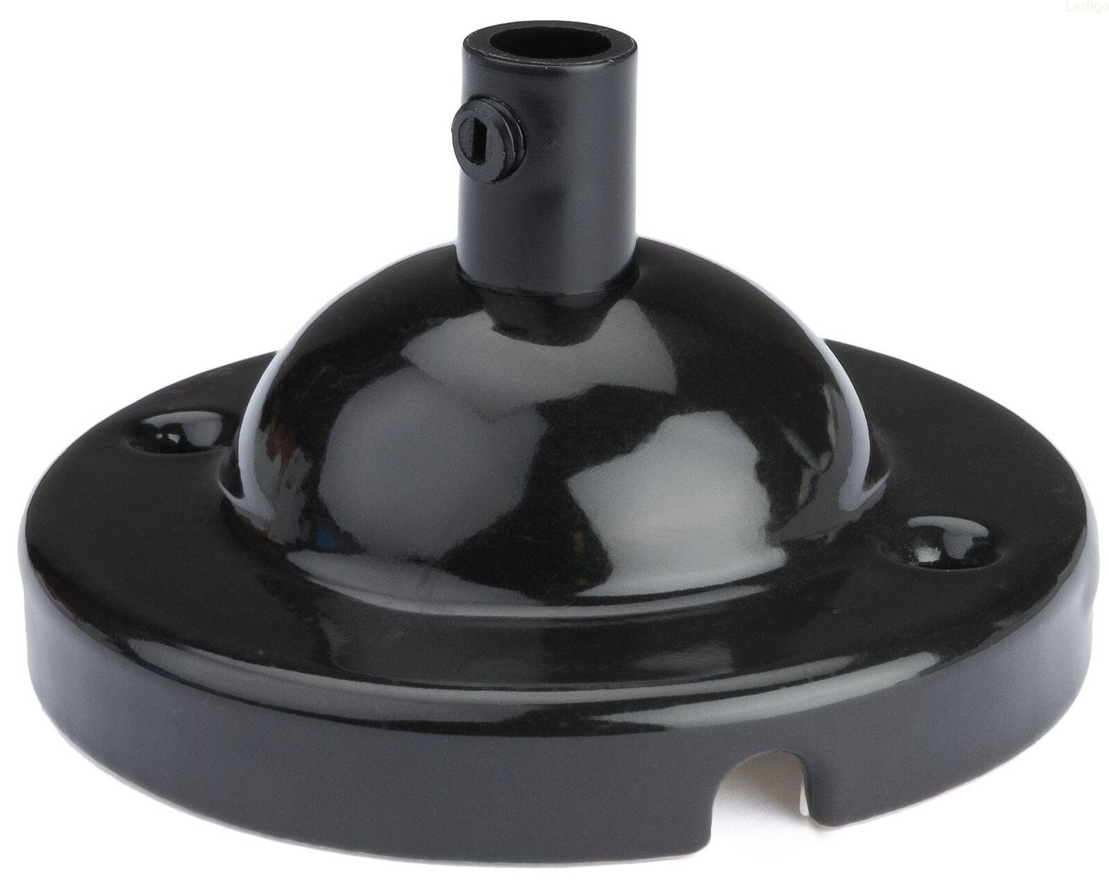 Podsufitka maskownica ceramiczna 1 otwór czarna - LEDisON.com.pl