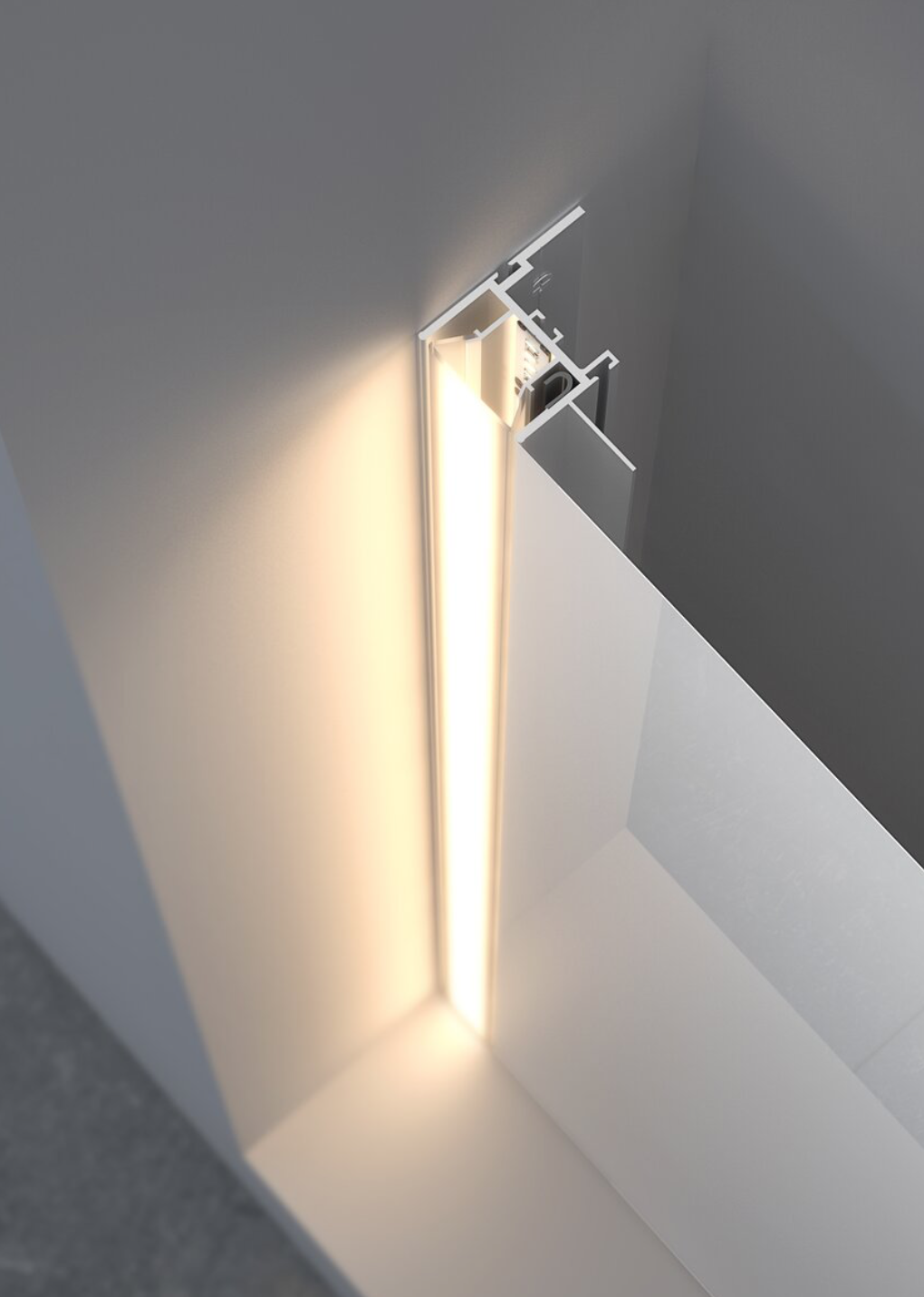 Profil do LED FOLED-BOK Kluś do sufitów napinanych srebrny surowy 1m 1 ...