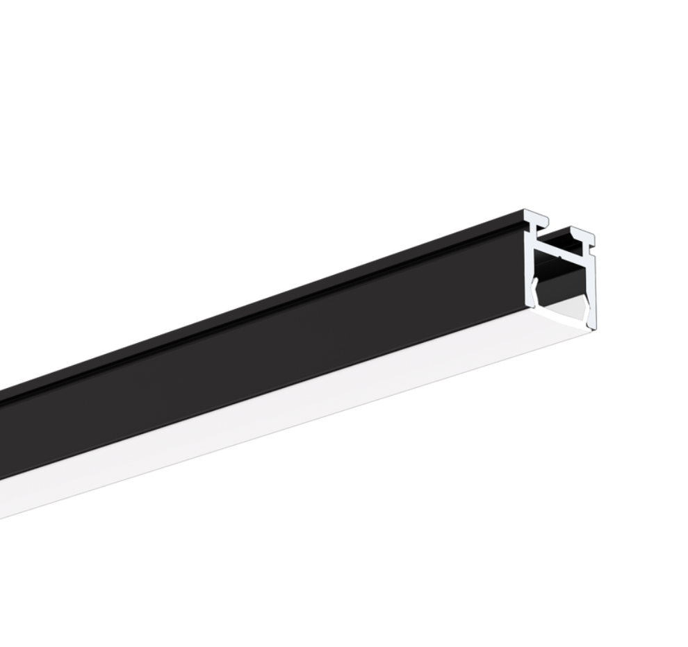 Profil do LED PIKO-ZM wbudowany/zwieszany czarny anodowany wąski Kluś ...