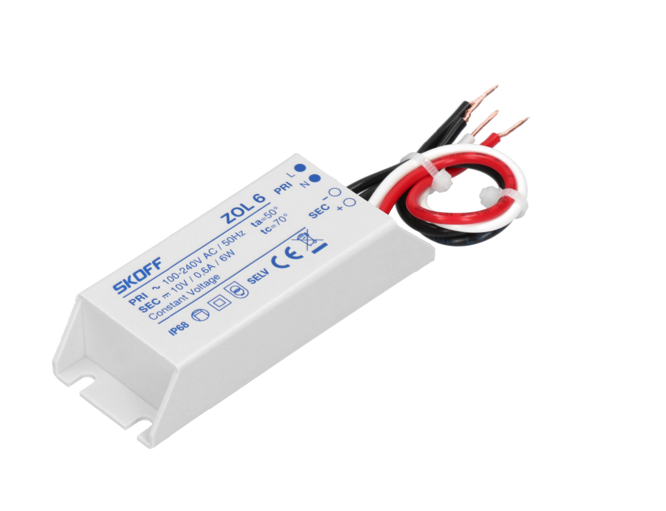 Zasilacz do LED 10V 6W Skoff - ZOL6 IP68 - LEDisON.com.pl