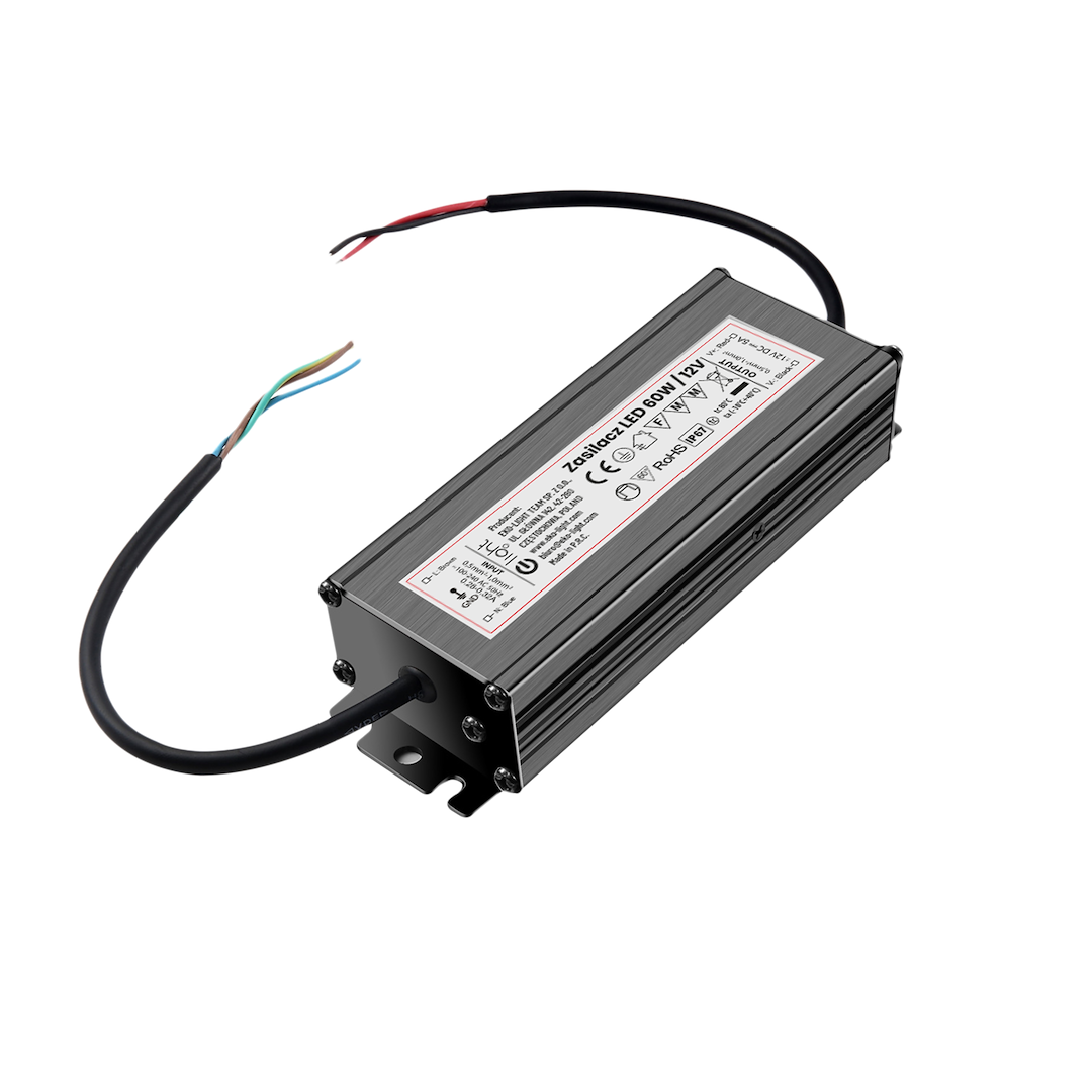Zasilacz hermetyczny LED 12V 60W IP67 - LEDisON.com.pl
